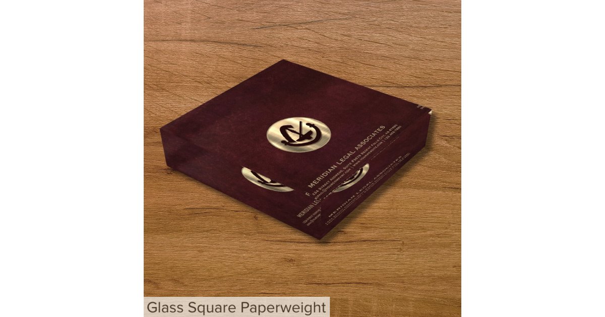 Personalized Glass Paperweight with Logo | Zazzle
