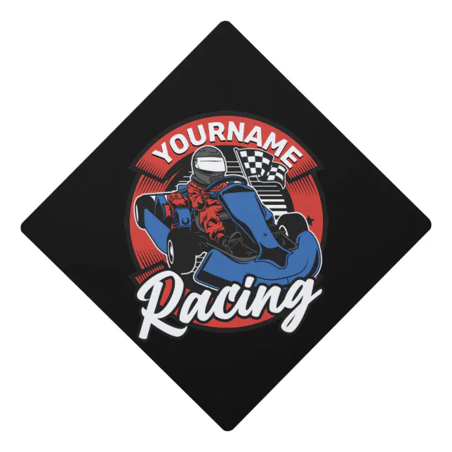 Personalized Go Kart Extreme Racing Karting Race Graduation Cap Topper ...