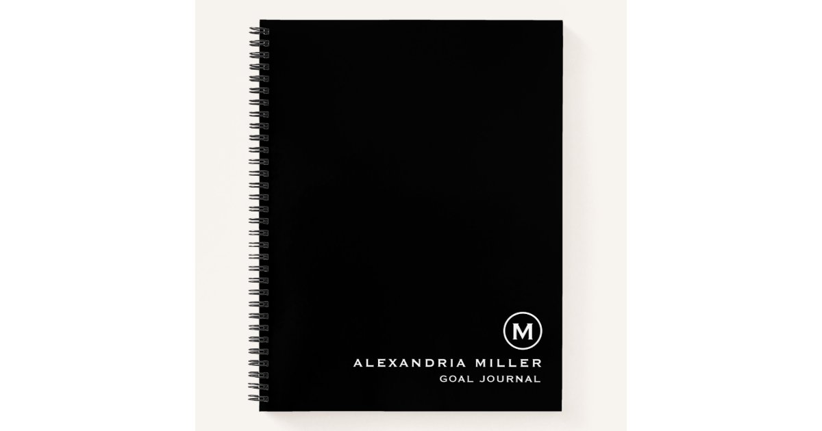Personalized Goal Tracker Journal | Zazzle