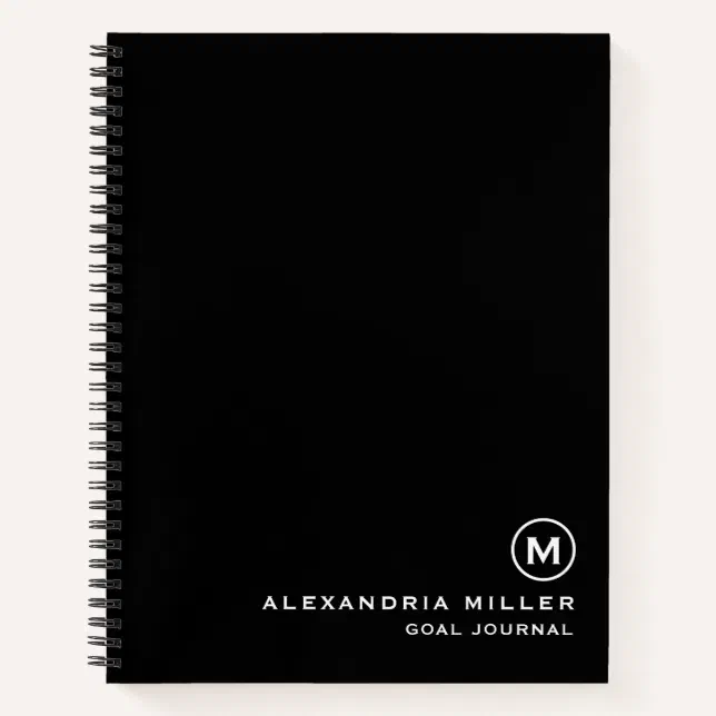 Personalized Goal Tracker Journal | Zazzle