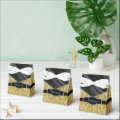 Personalized Gold & Black Tent Favor Box | Zazzle