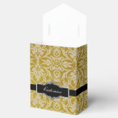 Personalized Gold & Black Tent Favor Box | Zazzle