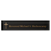 Personalized Gold Crucifix Catholic Name Plate | Zazzle