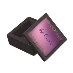 Personalized gold faux glitter crown gift box | Zazzle