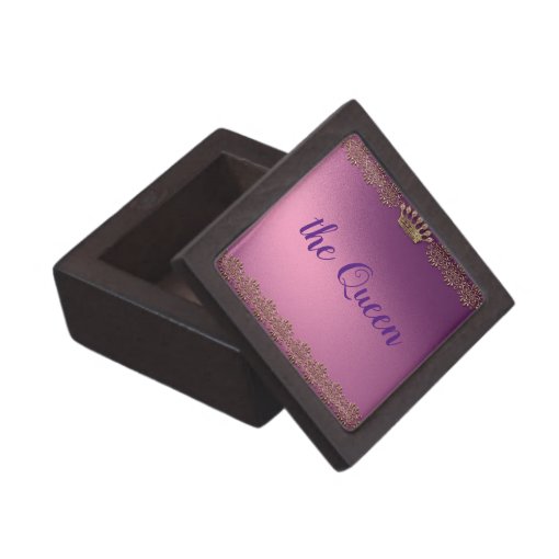 Personalized gold faux glitter crown gift box | Zazzle