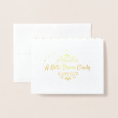 Personalized Gold Foil Note Card | Zazzle