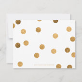 Personalized Gold Glitter Modern Polka Dot Note Card | Zazzle