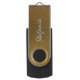Personalized gold glitter swivel USB flash drive | Zazzle