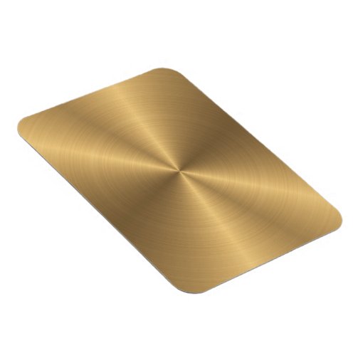Personalized Gold Metallic Radial Texture Magnet | Zazzle