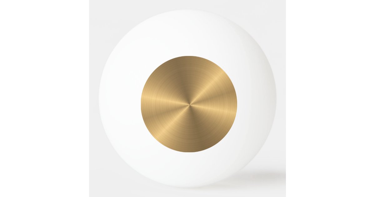 Personalized Gold Metallic Radial Texture Ping Pong Ball | Zazzle