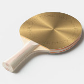 Personalized Gold Metallic Radial Texture Ping Pong Paddle | Zazzle