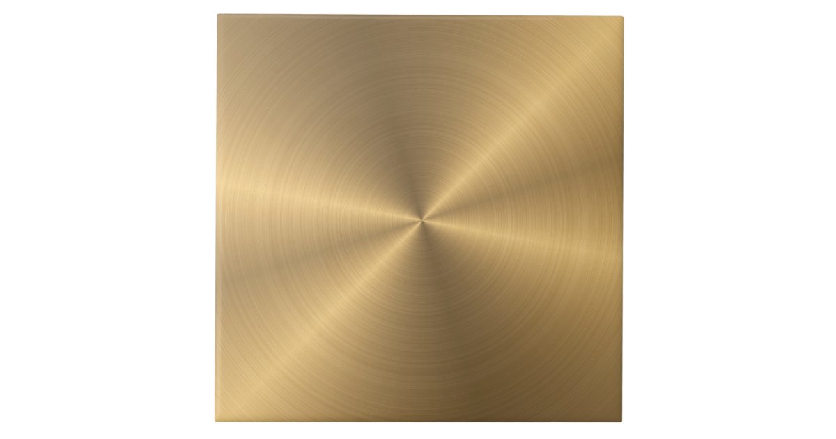 Personalized Gold Metallic Radial Texture Tile | Zazzle