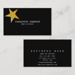 Personalized Gold Shiny Star Glitter Vip Business Card | Zazzle