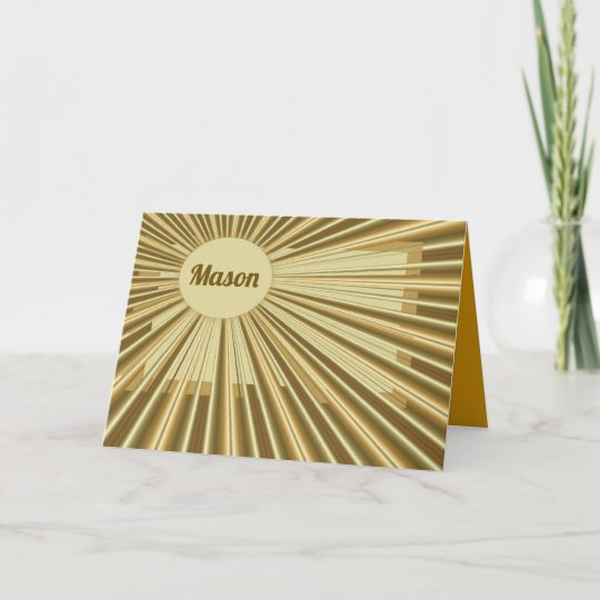 Personalized Golden Design Golden Birthday Card | Zazzle.com