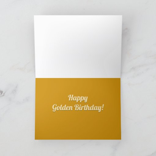 Personalized Golden Design Golden Birthday Card | Zazzle