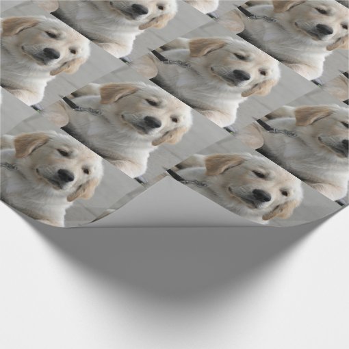 Personalized Golden Retriever Dog Photo and Name Wrapping Paper | Zazzle