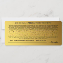Personalized Golden Ticket Party Invitation | Zazzle
