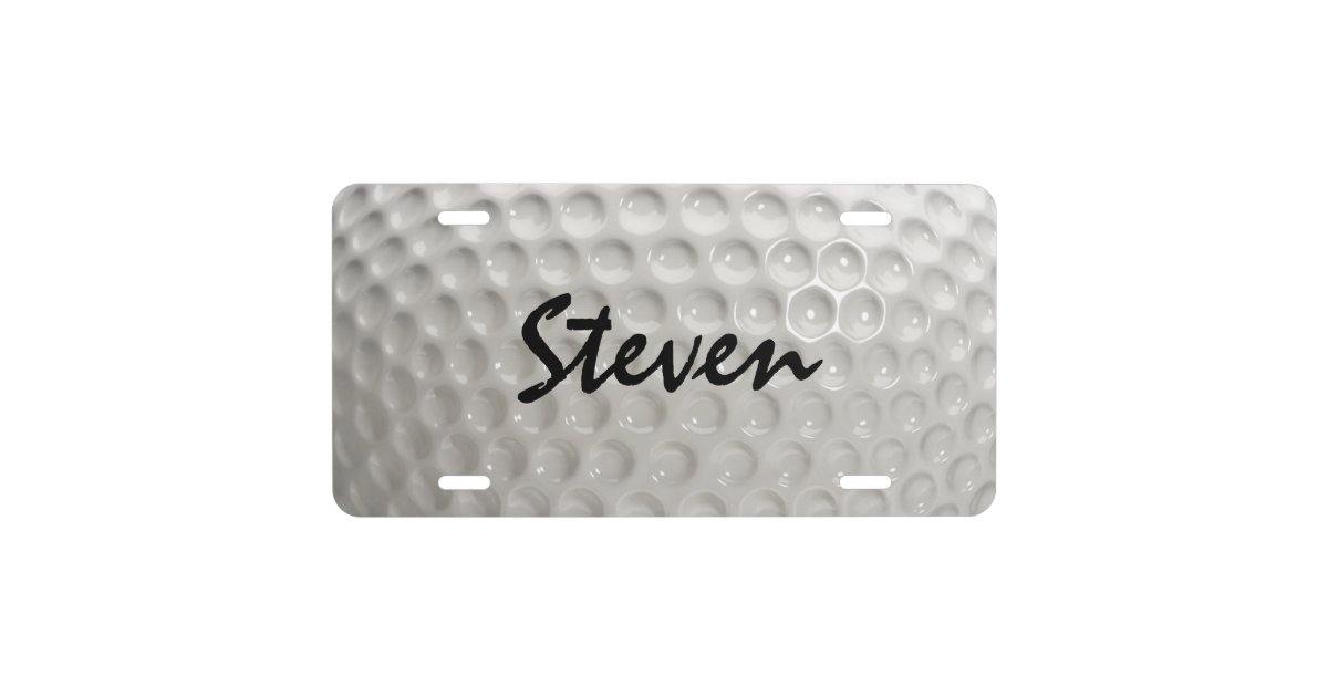 Personalized Golf Ball License Plate | Zazzle