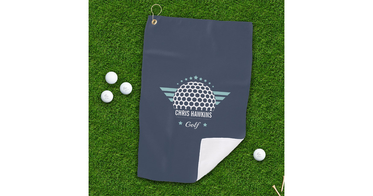 Personalized Golf Ball Logo Golf Towel | Zazzle