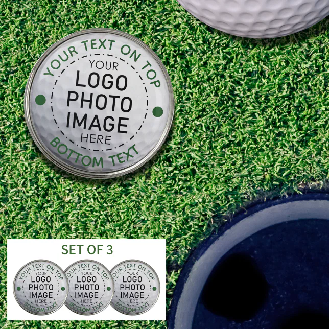 Personalized Golf Ball Photo or Logo Custom Golf Ball Marker | Zazzle