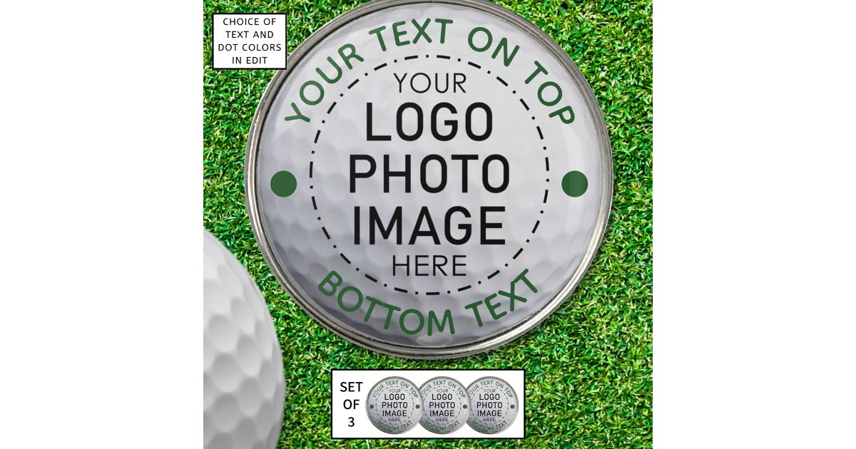Personalized Golf Ball Photo or Logo Custom Golf Ball Marker | Zazzle