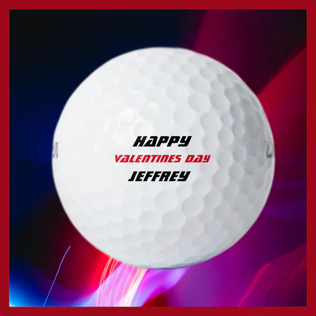 Personalized Golf Ball, Valentine's Day Golf Balls | Zazzle