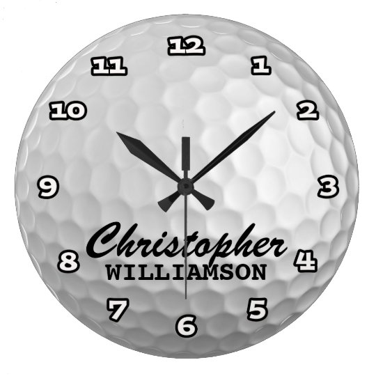 Personalized Golf Ball Wall Clock | Zazzle.com