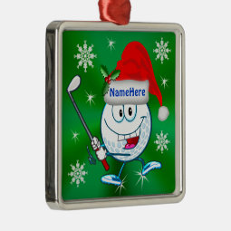 Personalized Golf Christmas Tree Ornaments | Zazzle