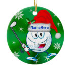Personalized Golf Christmas Tree Ornaments | Zazzle