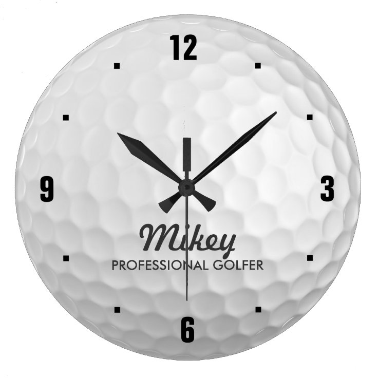 Personalized Golf Clock | Zazzle