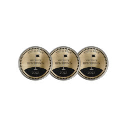 Personalized Golf Club Name Gold Golf Ball Marker | Zazzle