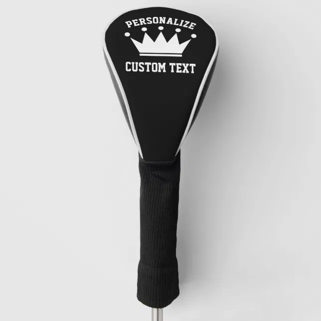 Personalized golf driver cover with crown logo | Zazzle