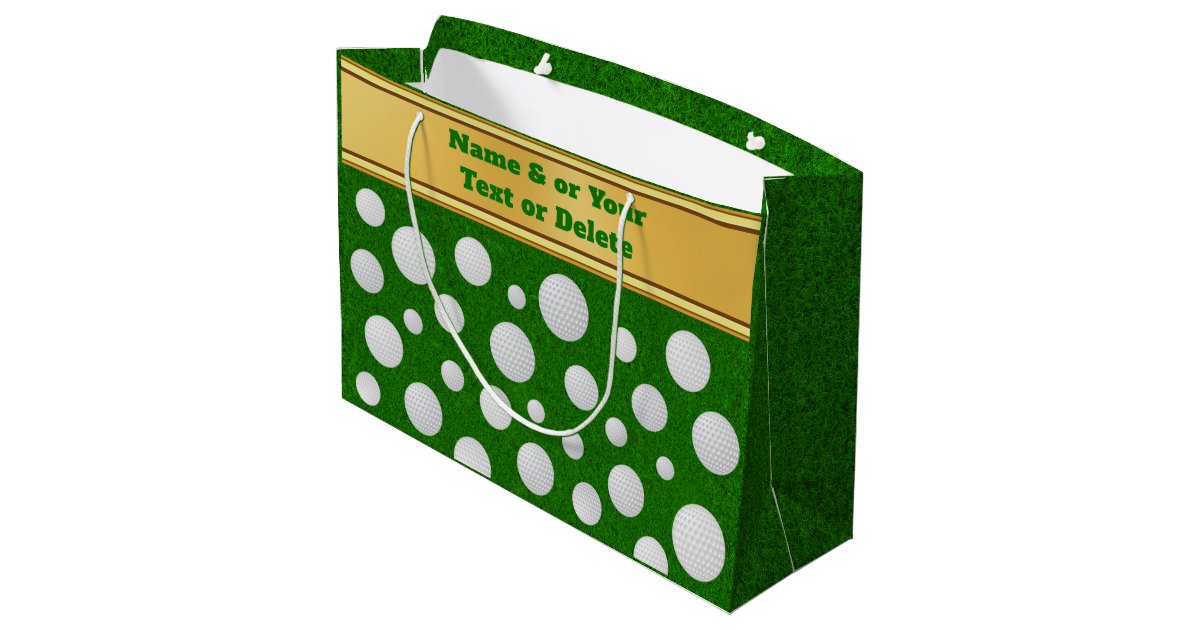 Personalized, Golf Gift Bag, Golf Balls Large Gift Bag | Zazzle