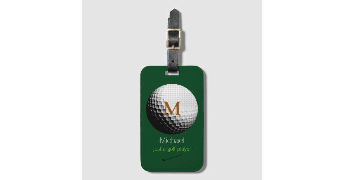 personalized golf player name luggage tag | Zazzle