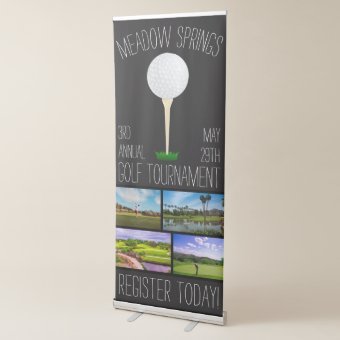 Personalized Golf Tournament Golf Course Banner Ad | Zazzle