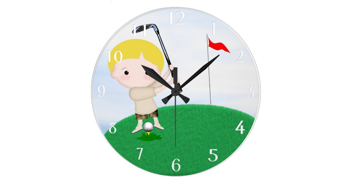 Personalized Golf Wall Clock | Zazzle