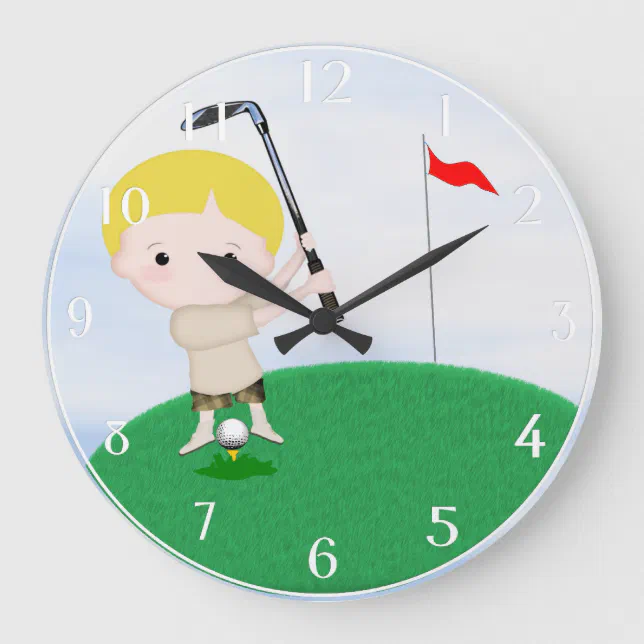 Personalized Golf Wall Clock | Zazzle