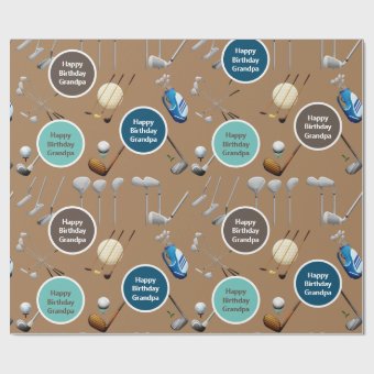 Personalized Golf Wrapping Paper | Zazzle