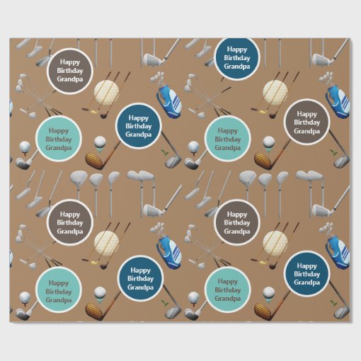 Personalized Golf Wrapping Paper | Zazzle