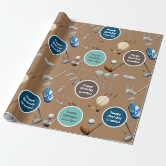 Personalized Golf Wrapping Paper | Zazzle