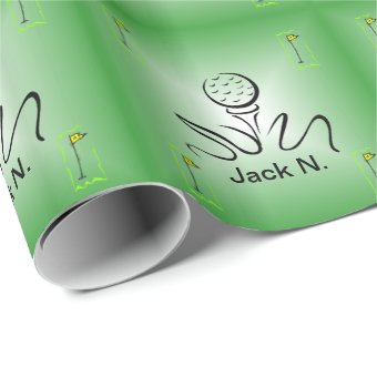 Personalized Golf Wrapping Paper | Zazzle