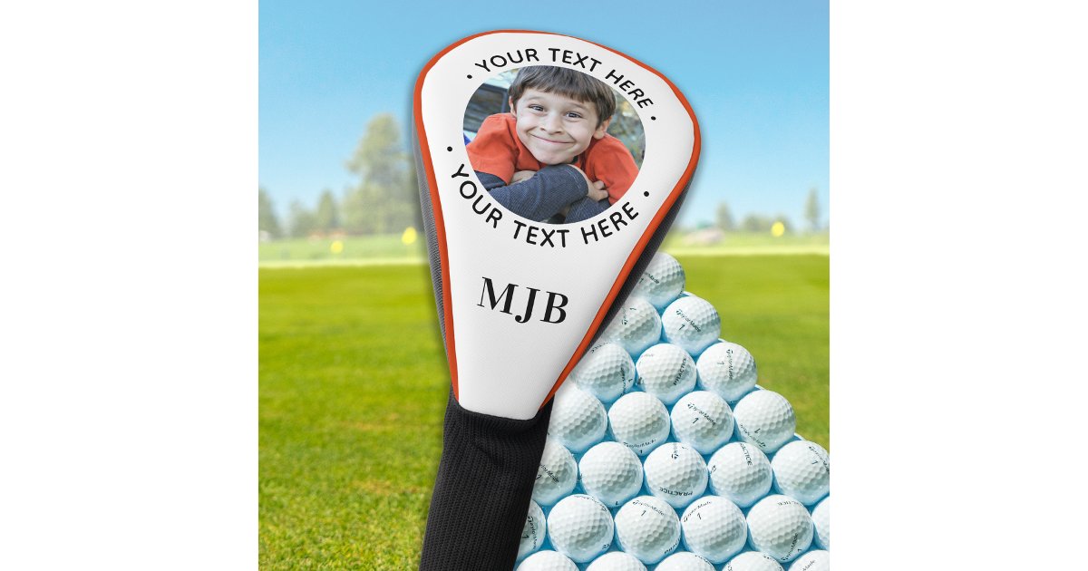 Personalized Golfer Custom Photo Driver Monogram Golf Head Cover | Zazzle