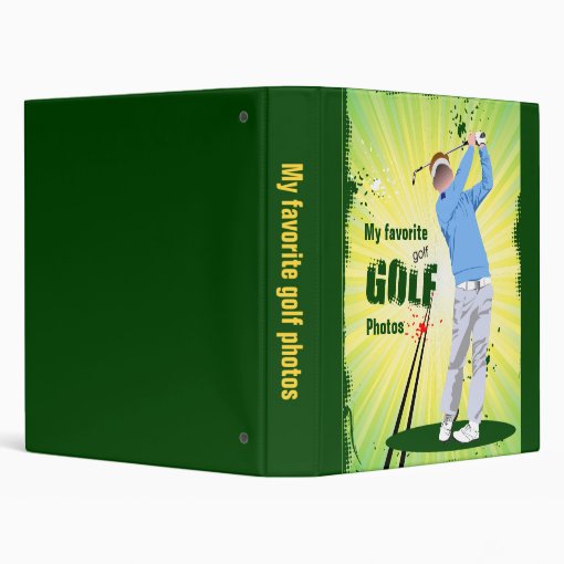 Personalized Golfer Golf photo album Binder | Zazzle