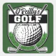 Personalized Golfer Player Pro Golf Country Club Square Sticker | Zazzle