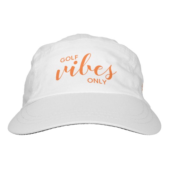 Personalized Golfer Sporty Golf Vibes Only Orange Hat | Zazzle.com