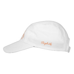 Personalized Golfer Sporty Golf Vibes Only Orange Hat | Zazzle