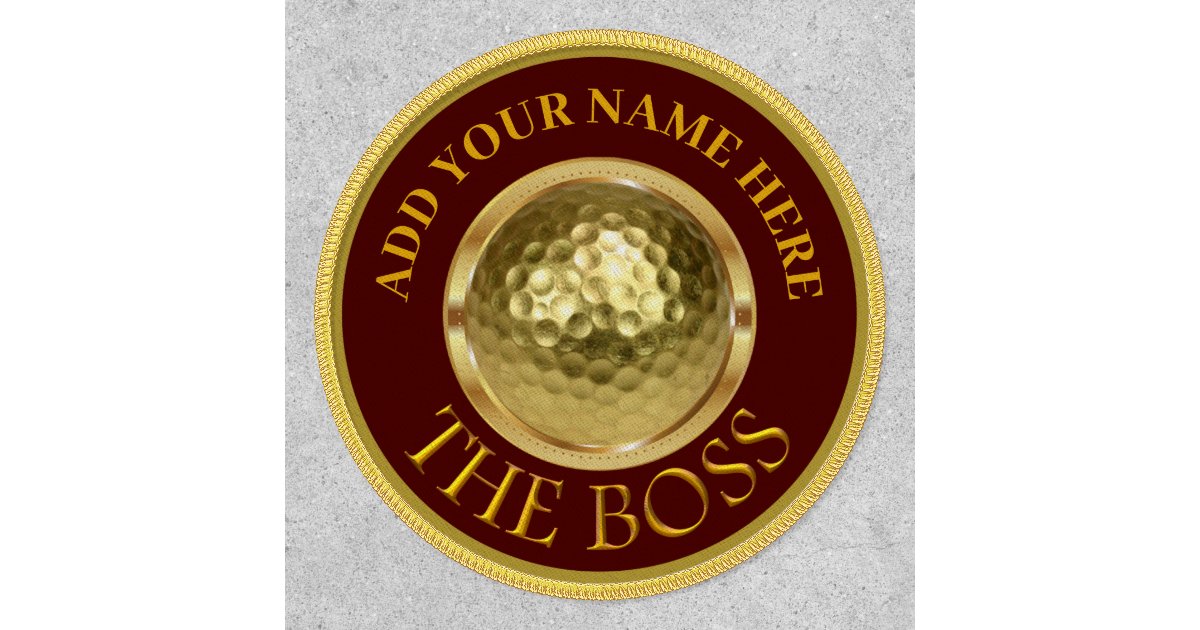 Personalized Golfer's Boss Patch | Zazzle