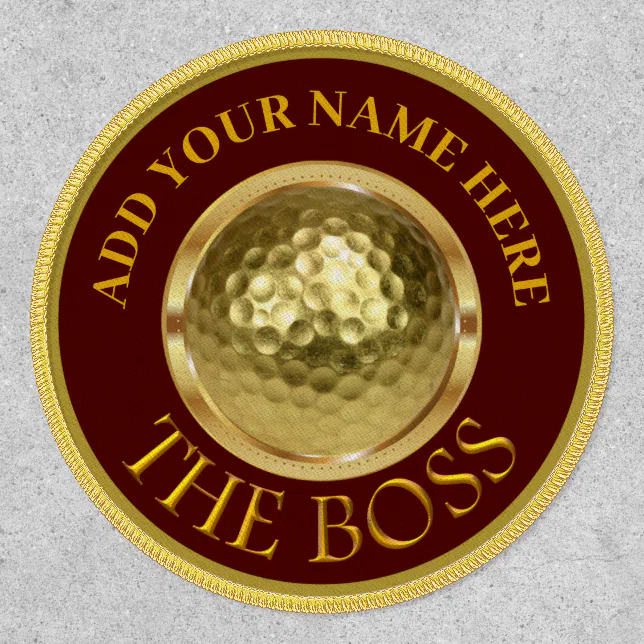 Personalized Golfer's Boss Patch | Zazzle
