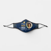 Personalized Grad Photo Classic Blue Graduation Premium Face Mask | Zazzle
