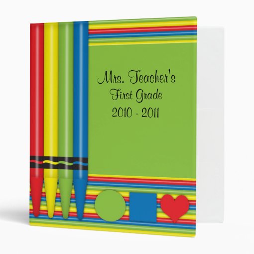 Personalized Grade School Teacher Binder | Zazzle